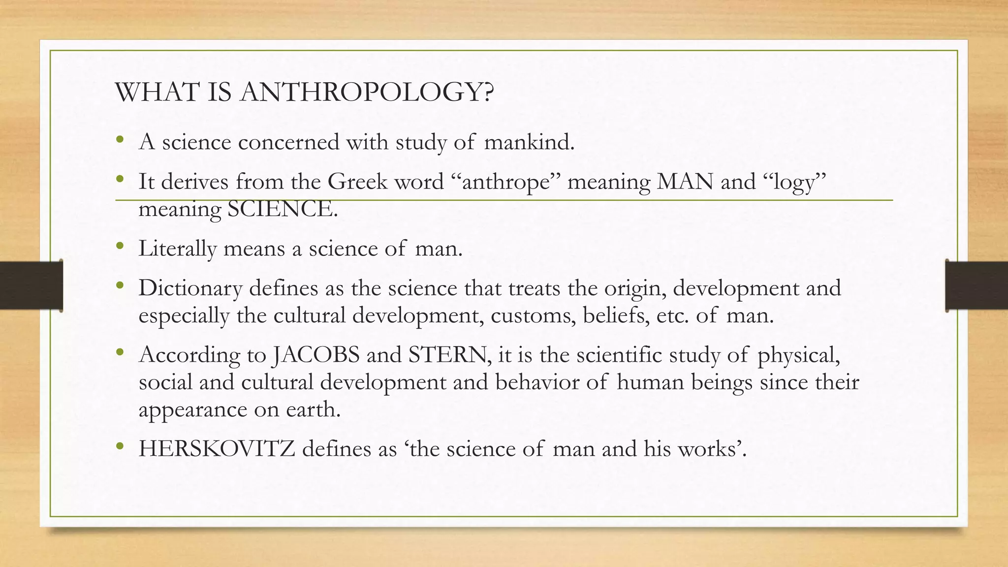 anthropological foundations of education | PPTX