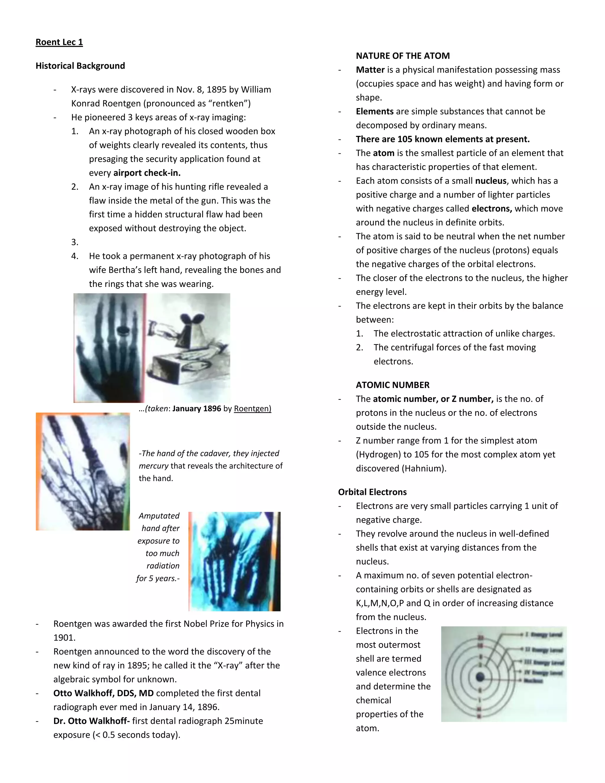Roentgenology X-ray | DOCX