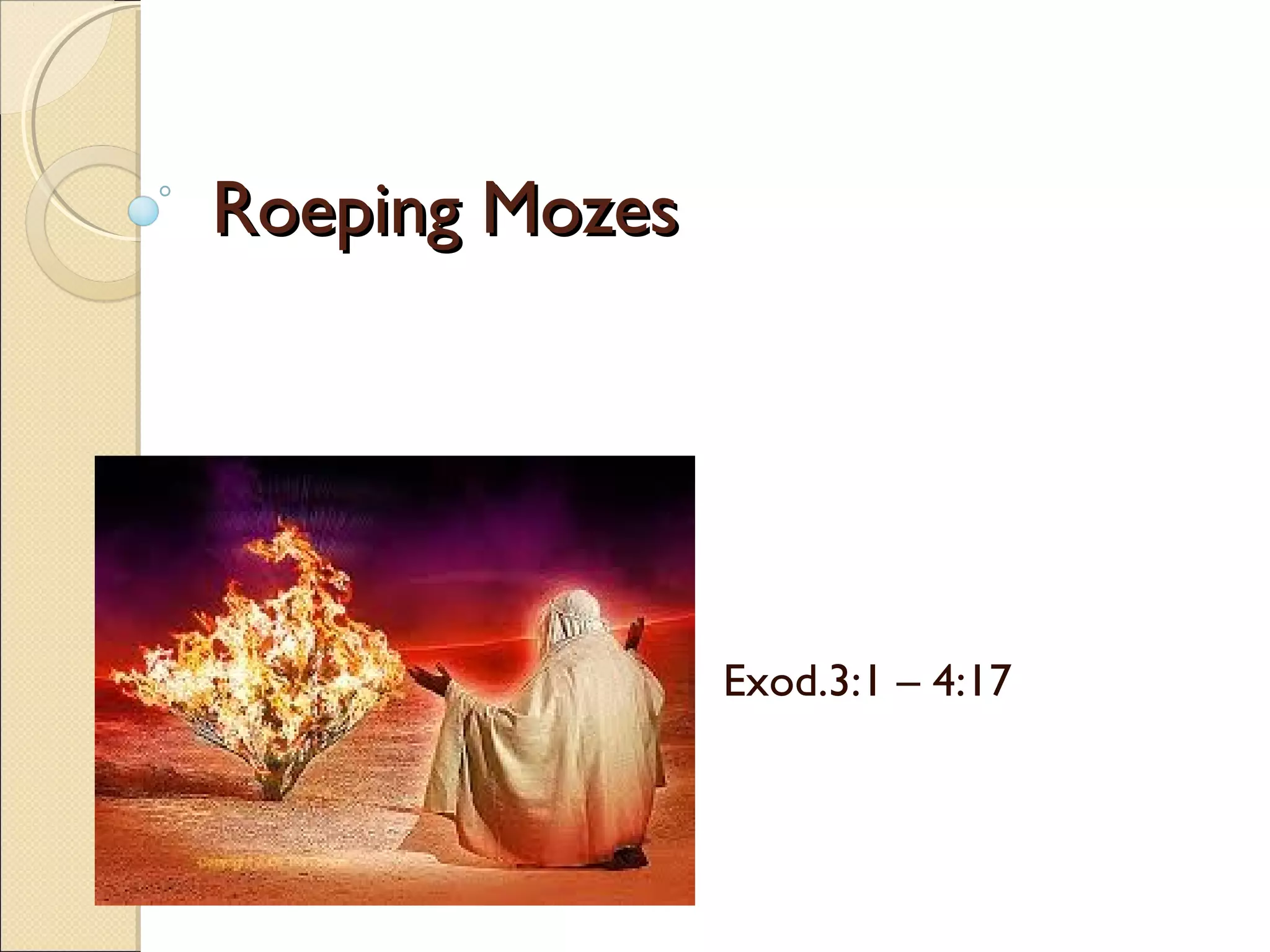 Roeping mozes | PPT