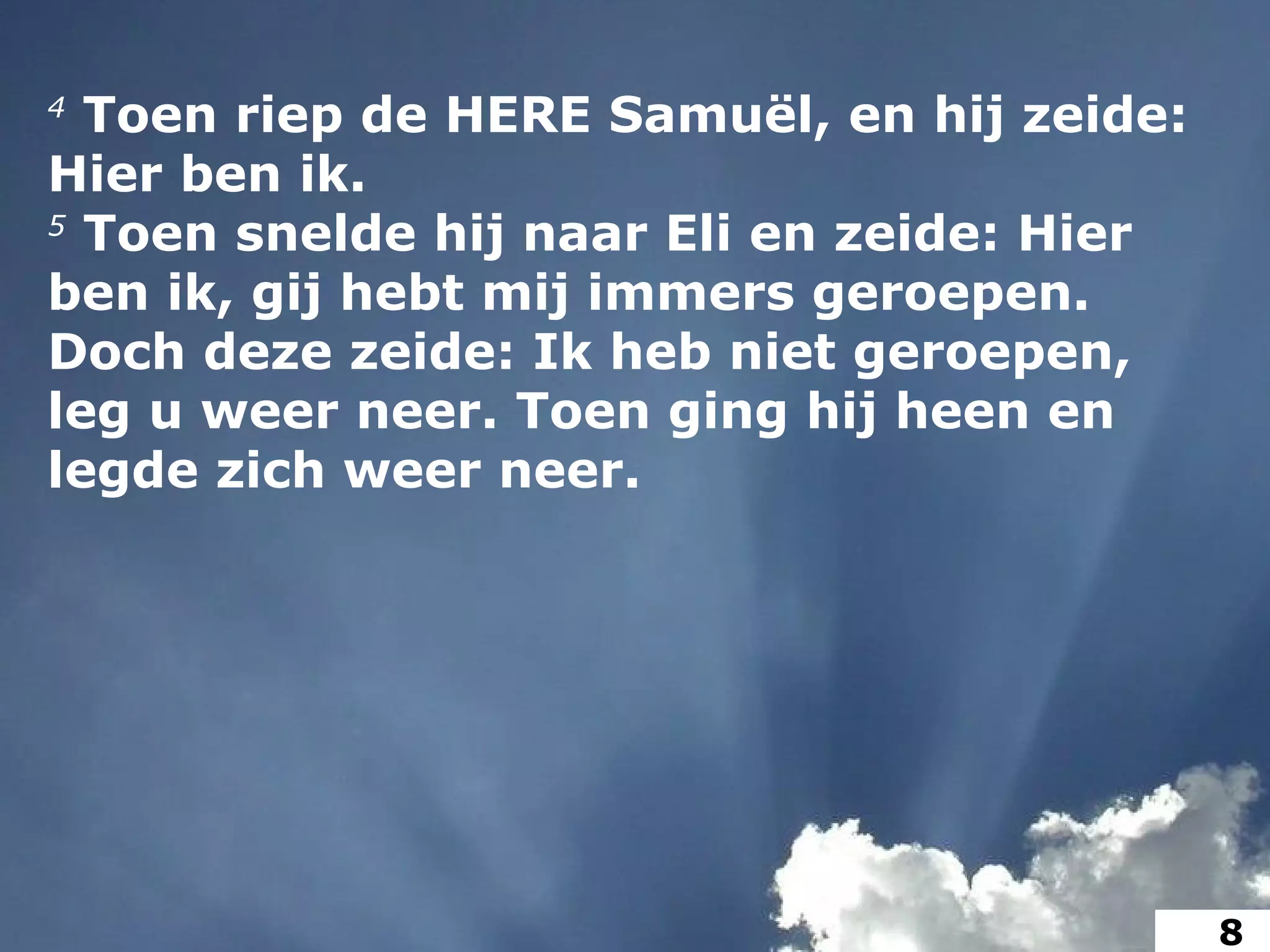 de roeping van Samuel | PPT
