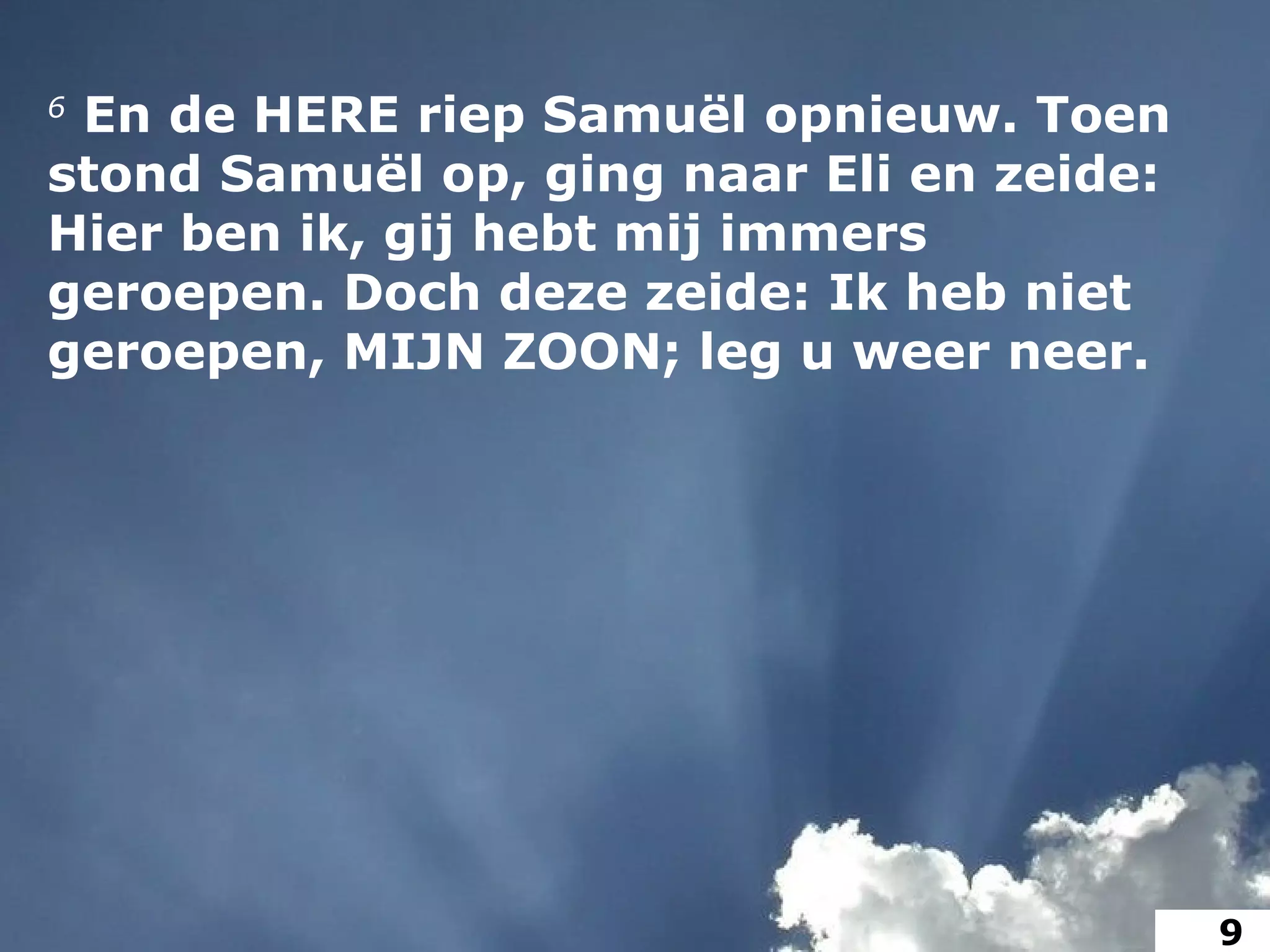 de roeping van Samuel | PPT