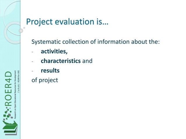 Utilization focused evaluation: an introduction (Part 1 - ROER4D) | PPT