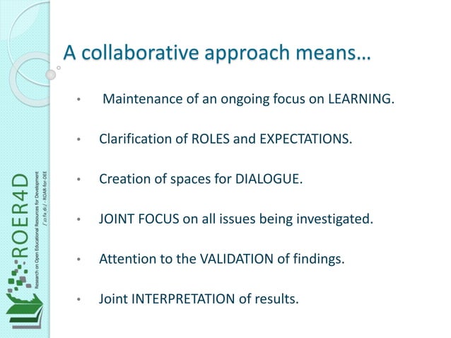 Utilization focused evaluation: an introduction (Part 1 - ROER4D) | PPT