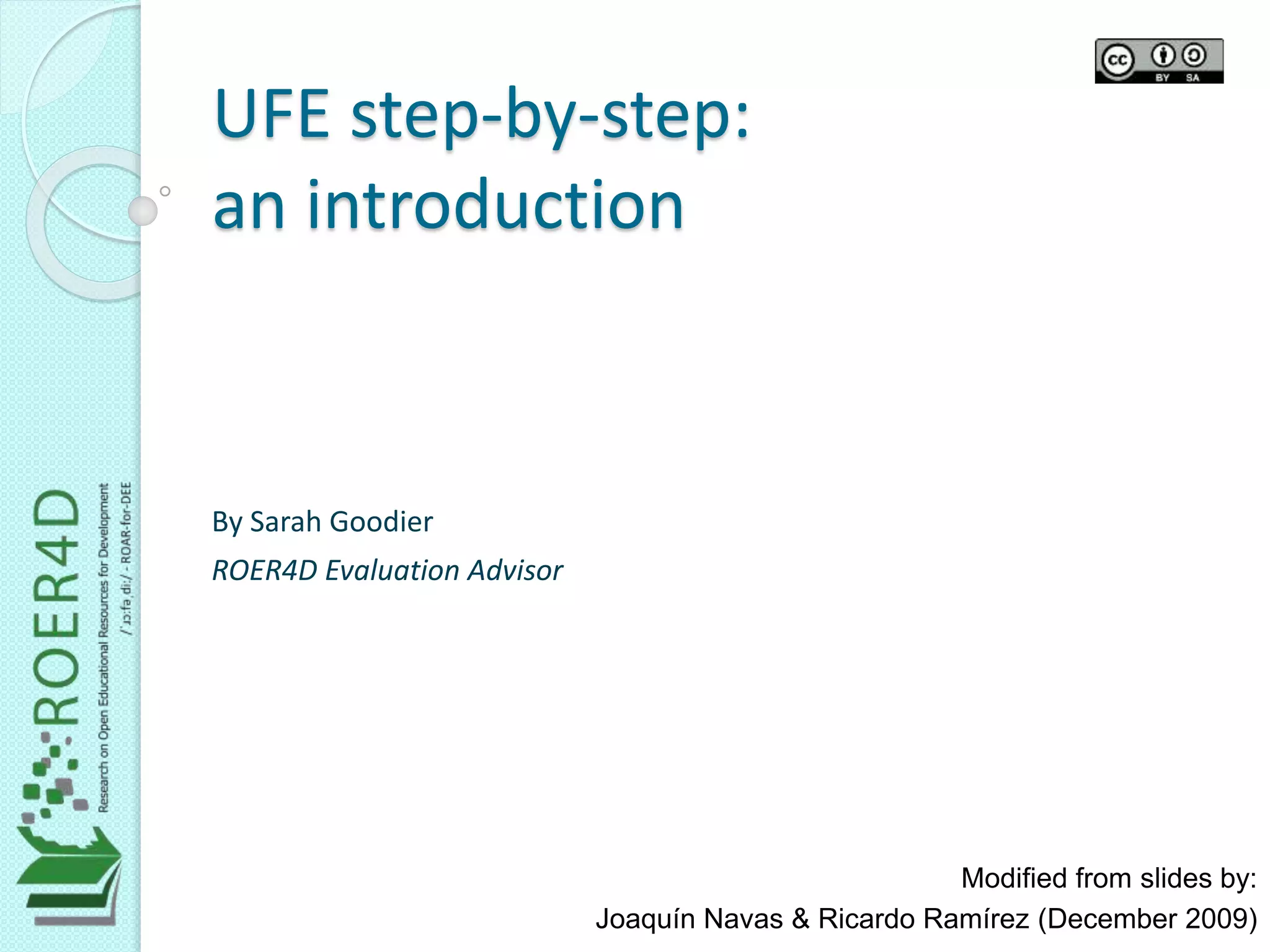 UFE step-by-step: an introduction | PPT