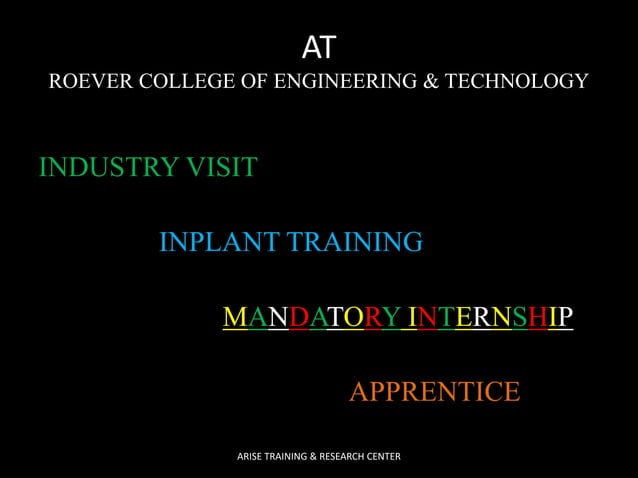 Roever robert successfull engineers - roever technical campus | PPT