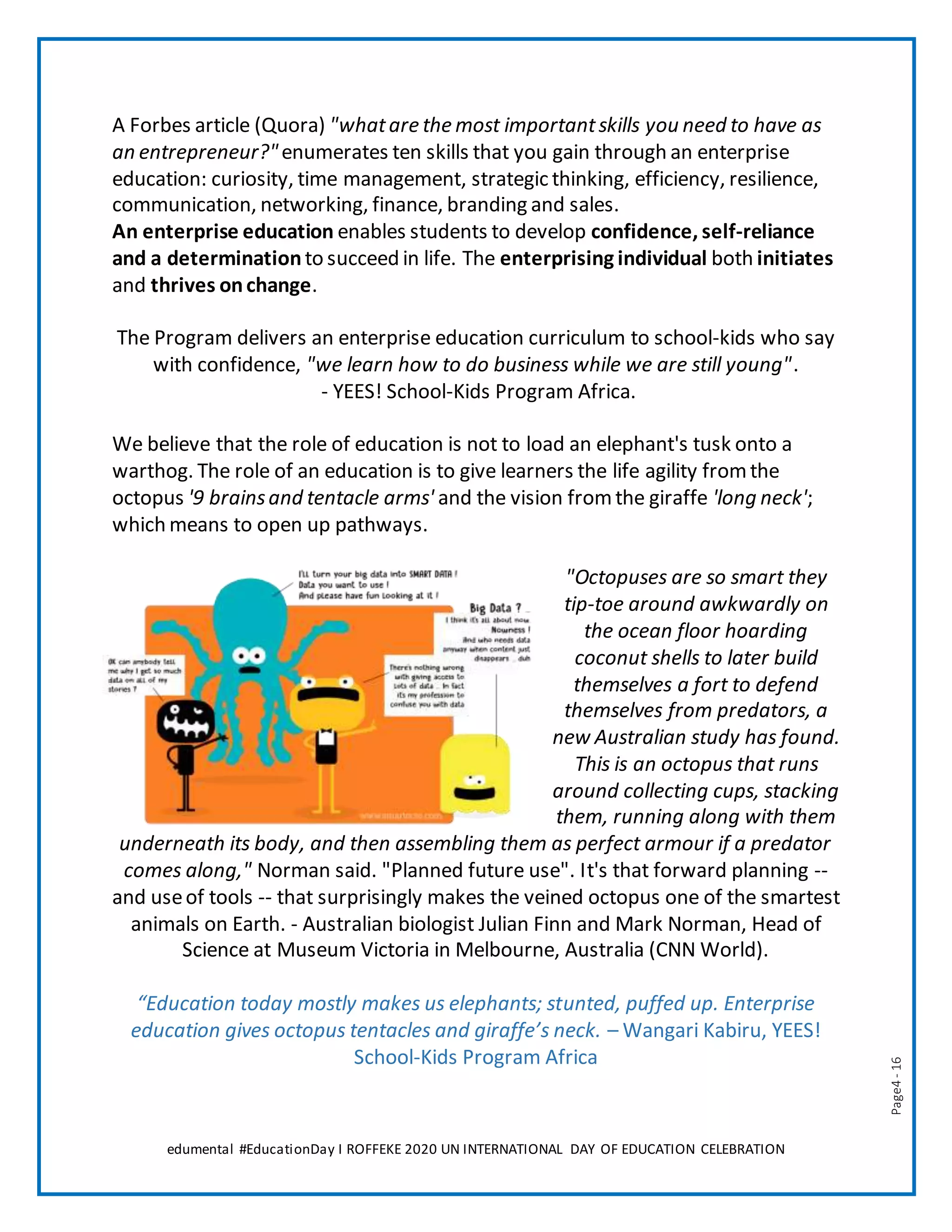 ROFFEKE UN world education day 2020 - Report by Wangari Kabiru | DOC