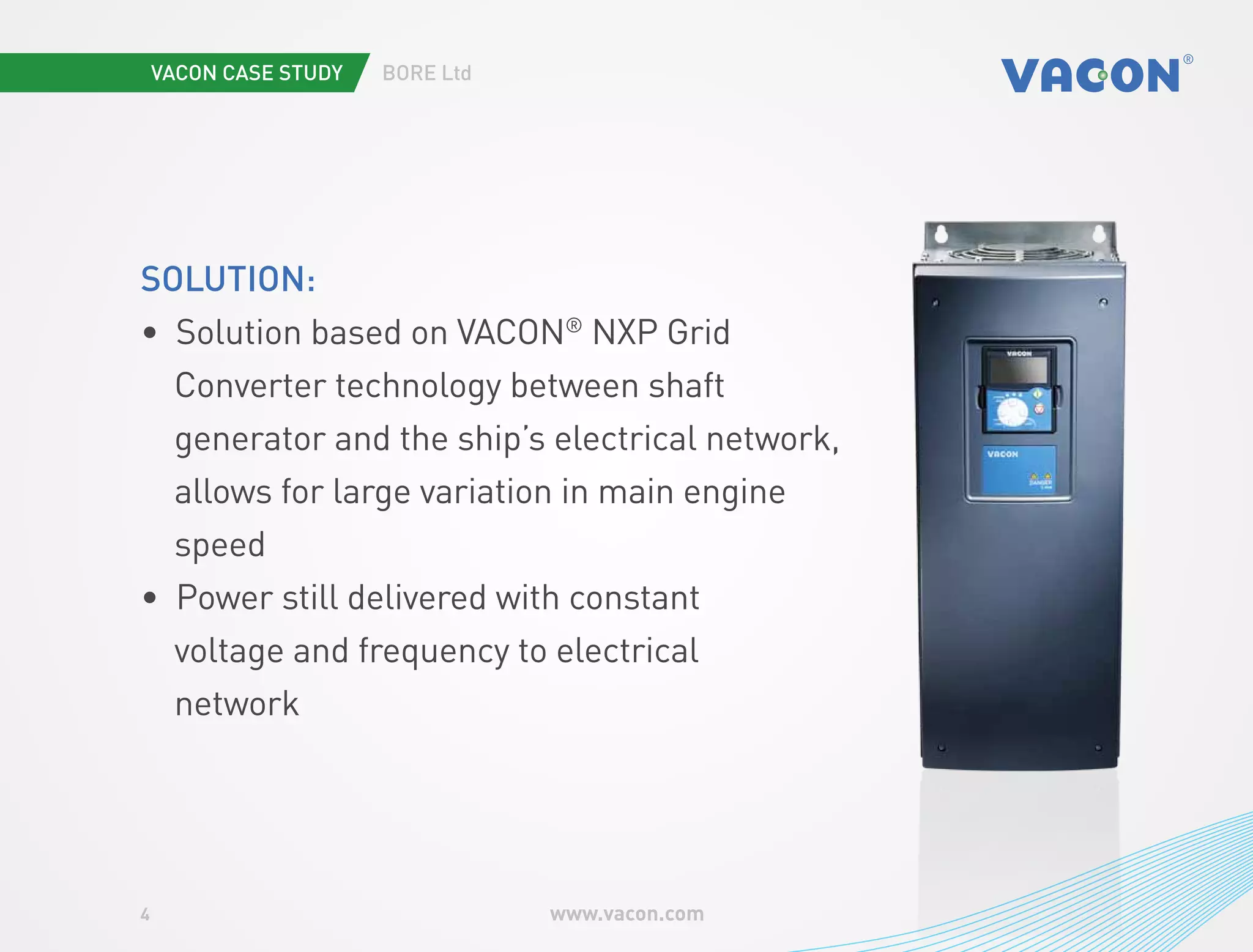 Bore Sea – RoFlex® vessel with energy efficient shaft generator ...