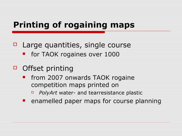 Rogaining maps | PPT