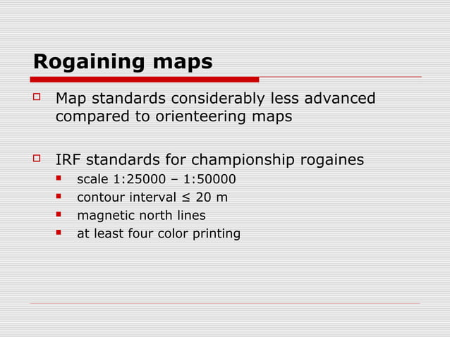 Rogaining maps | PPT