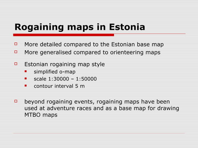 Rogaining maps | PPT