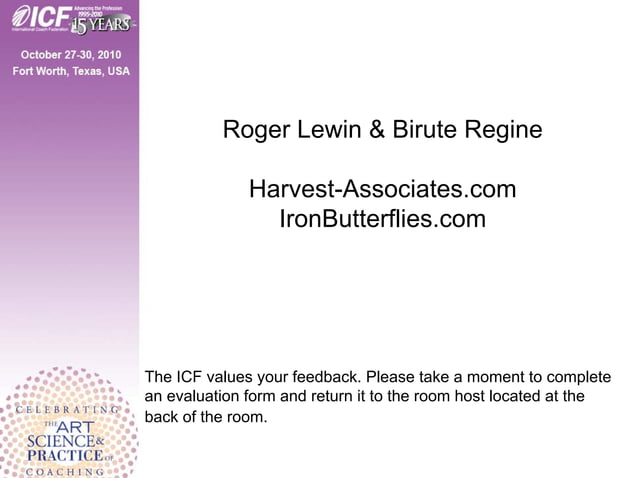 Roger lewin-and-birute-regine-power point (1) | PPT