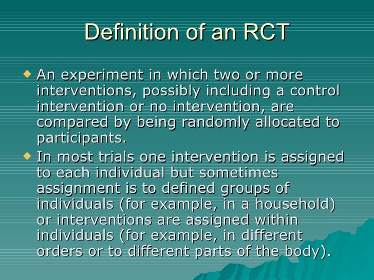 Rcts, Cohort, Case Control and Interrupted Time Series Rcts, Cohort, Case Control and Interrupted Time Series
