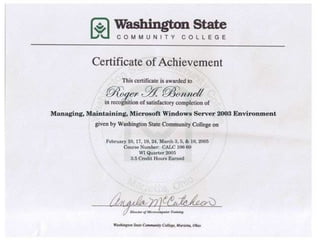 Roger Bonnell Power Point Resume | PPT