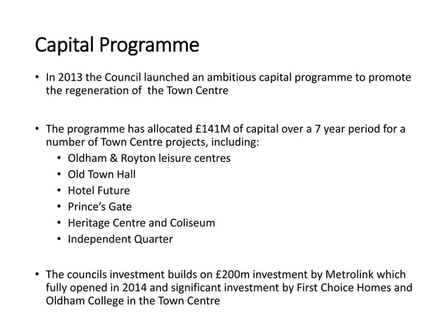 M60 Towns: Roger Frith, Oldham Council | PPT