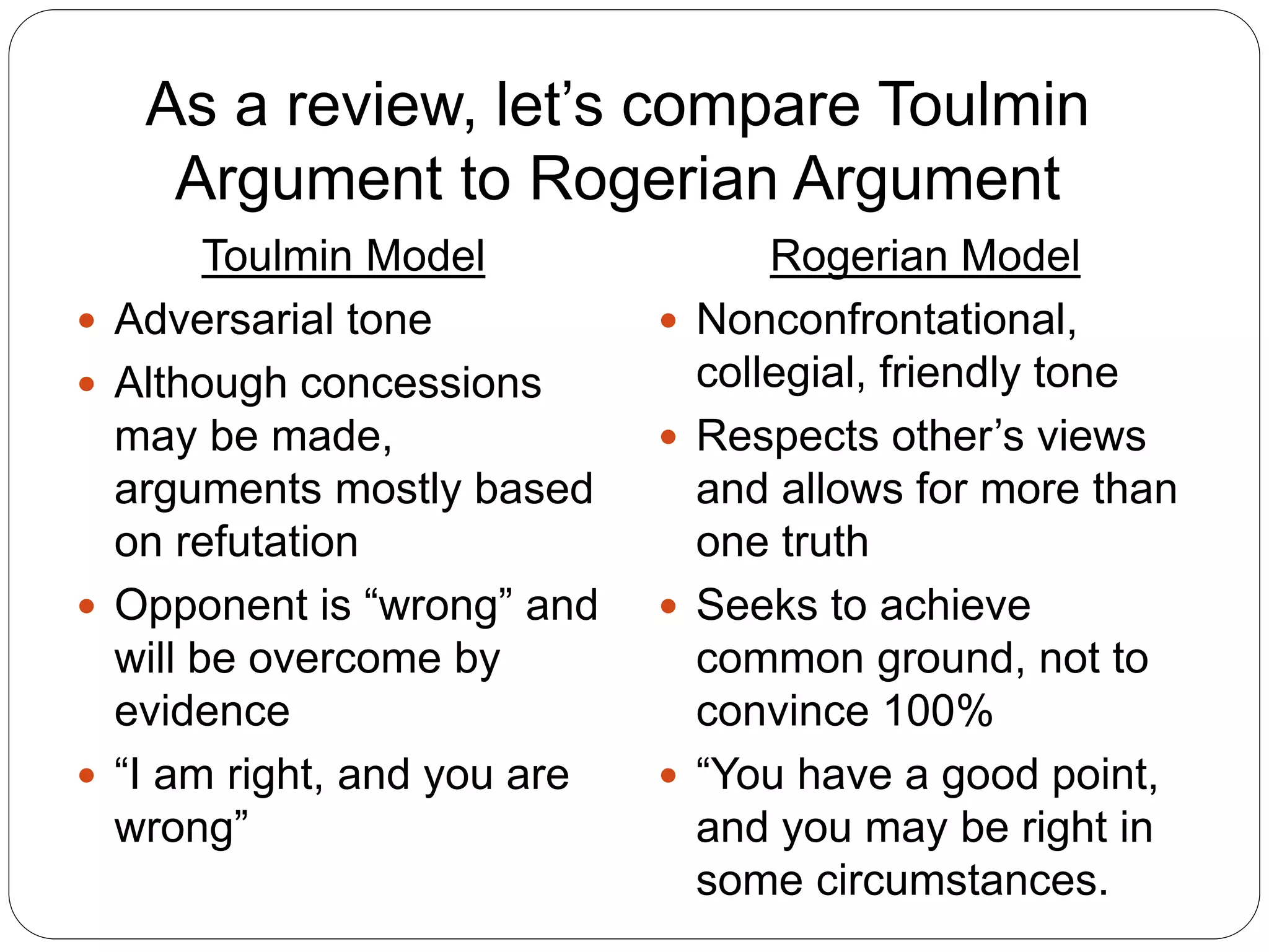 Rogerian Argument | PPTX