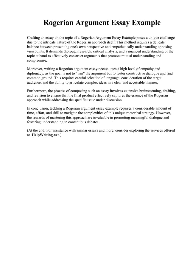 Rogerian Argument Essay Example.pdf