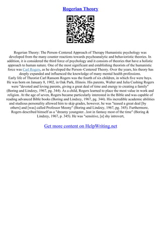 Rogerian Essay Example | PDF