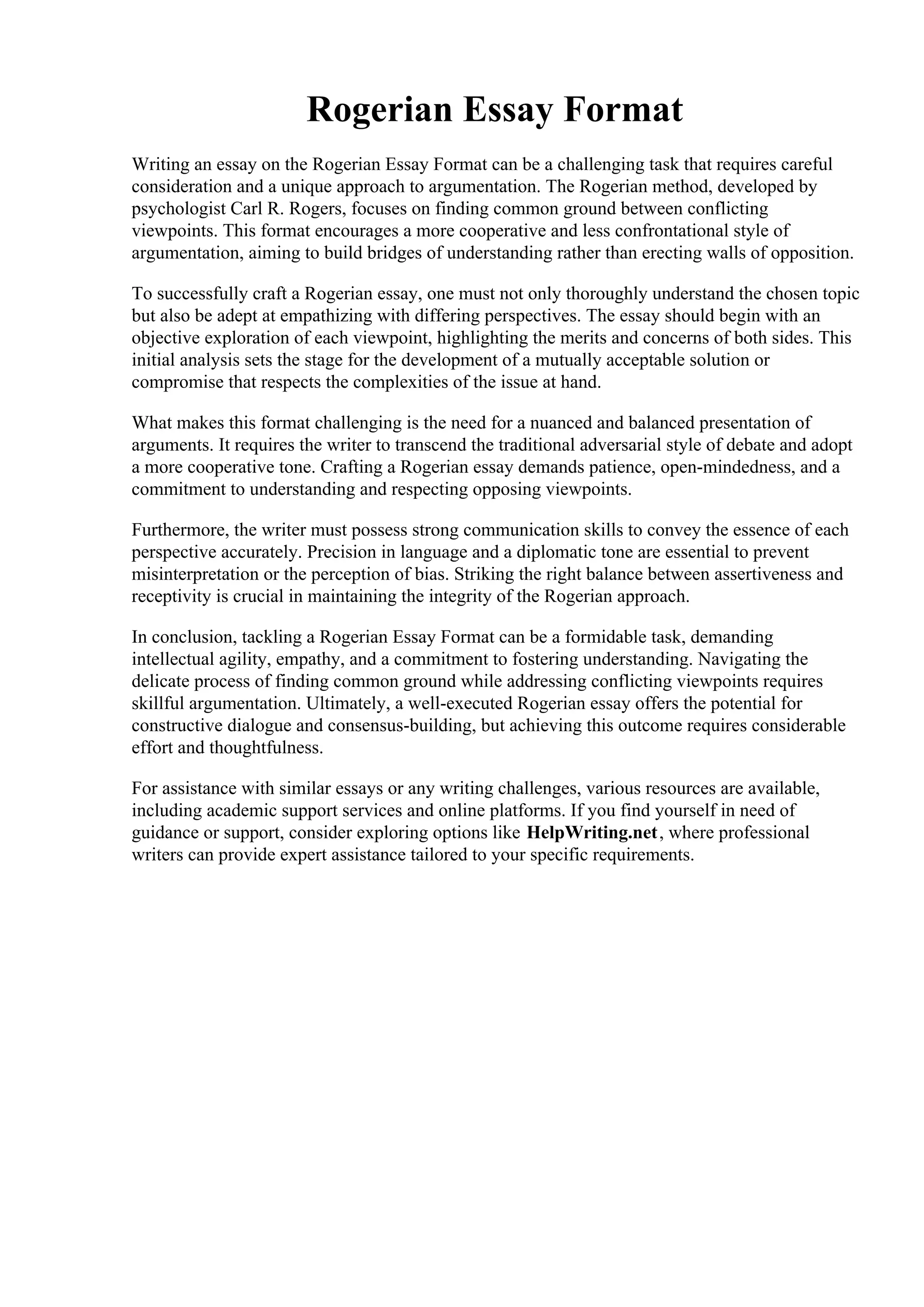 Rogerian Essay Format.pdf