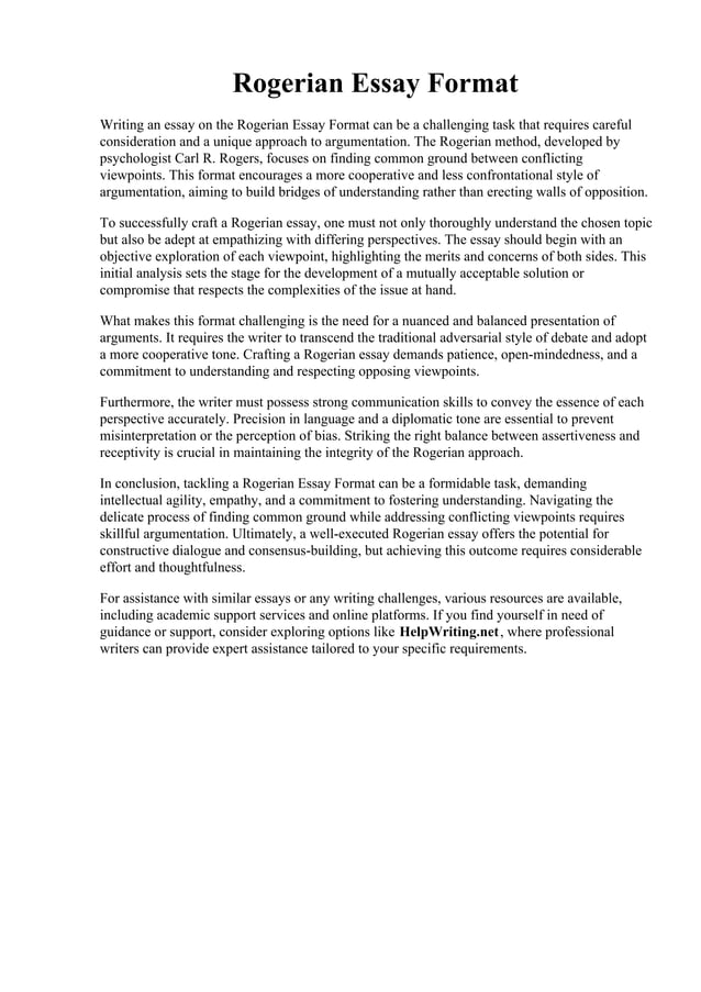 Rogerian Essay Format.pdf
