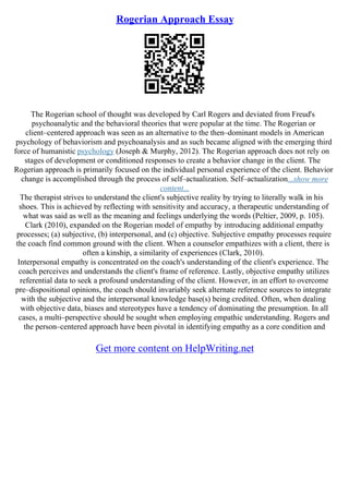 Rogerian Essay Outline | PDF