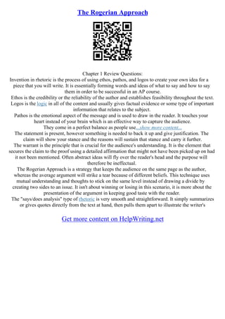 Rogerian Essay Outline | PDF