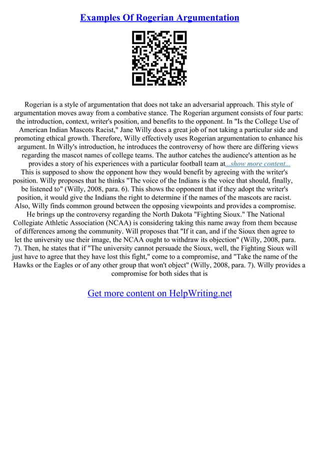 Rogerian Essay Outline | PDF