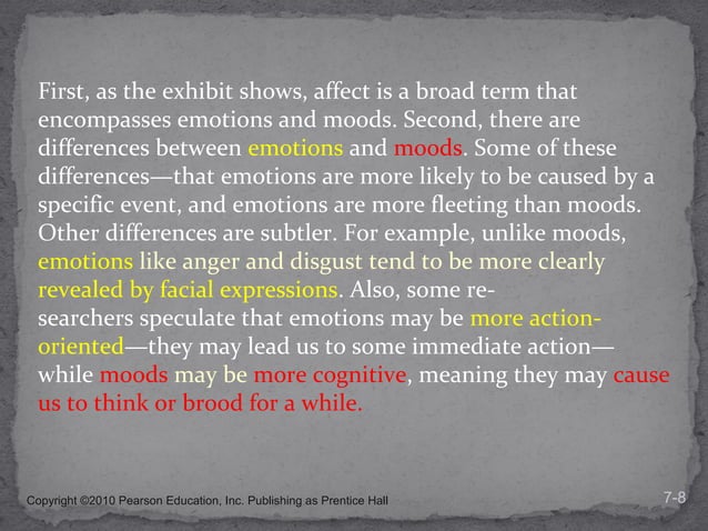 Introduction to Emotions and Moods in Organizational Behavior | PPT ...
