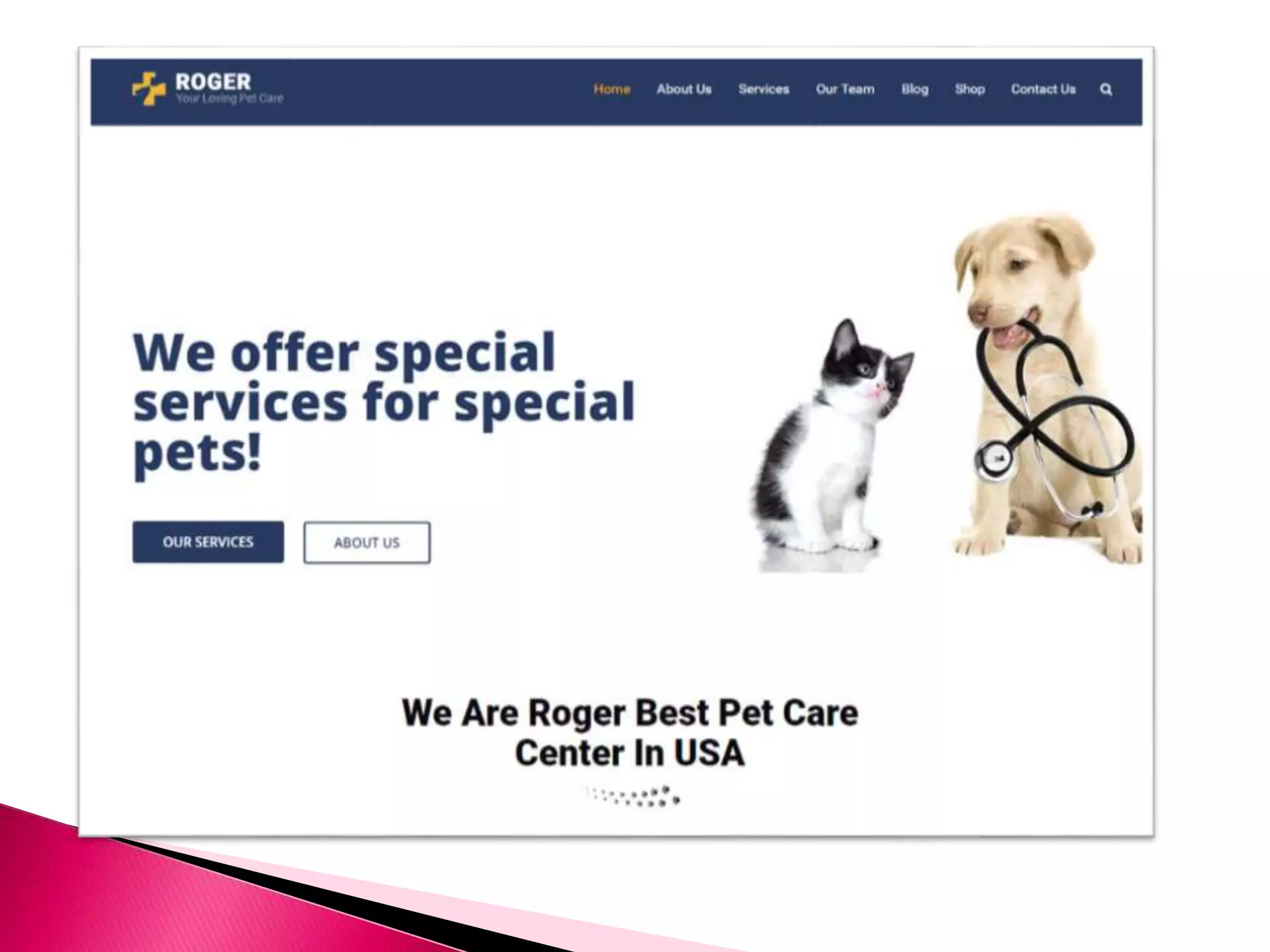 Roger - Pet Care WordPress Theme | PPTX