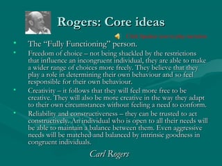 Humanistic Theories: Carl Rogers | PPT