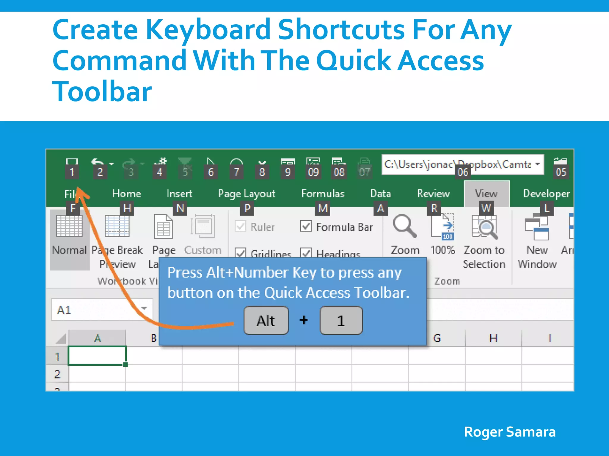 Roger Samara | Microsoft Excel Tips And Shortcuts | PPTX