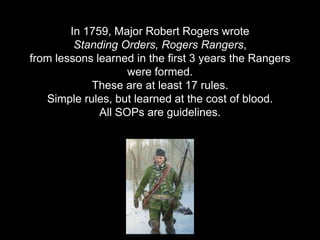 What are Rogers Rules of Rangering? | PPTX | Death, Injury, or Military ...