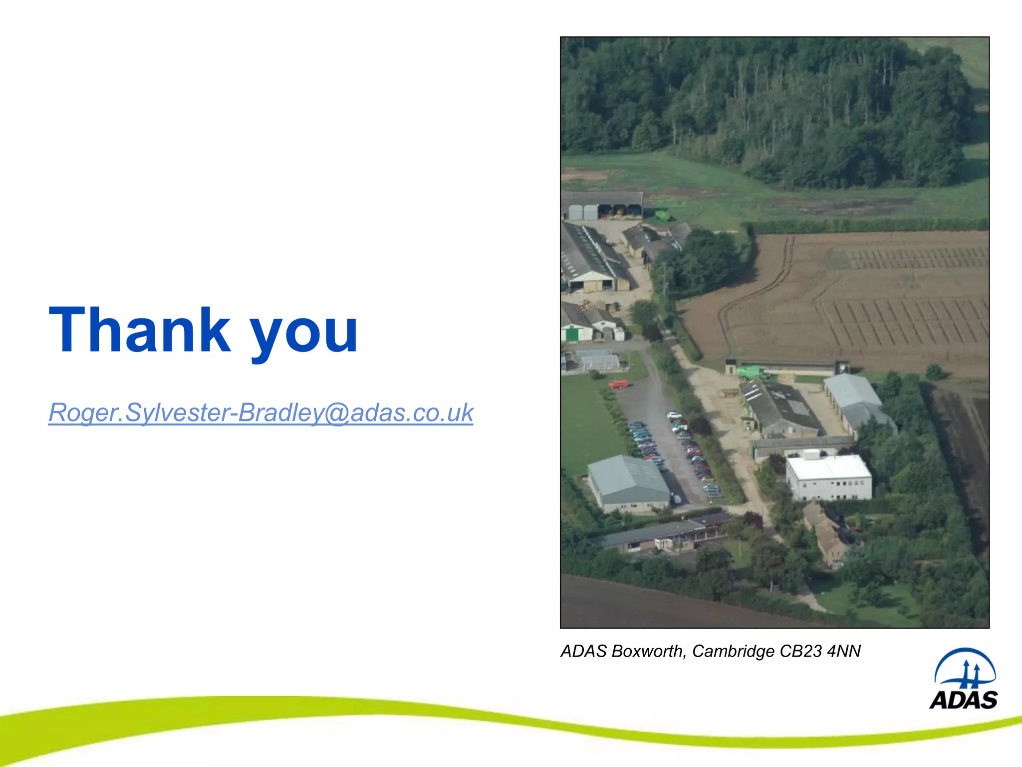 Clever science, smart farming - Roger Sylvester-Bradley (Adas) | PDF ...