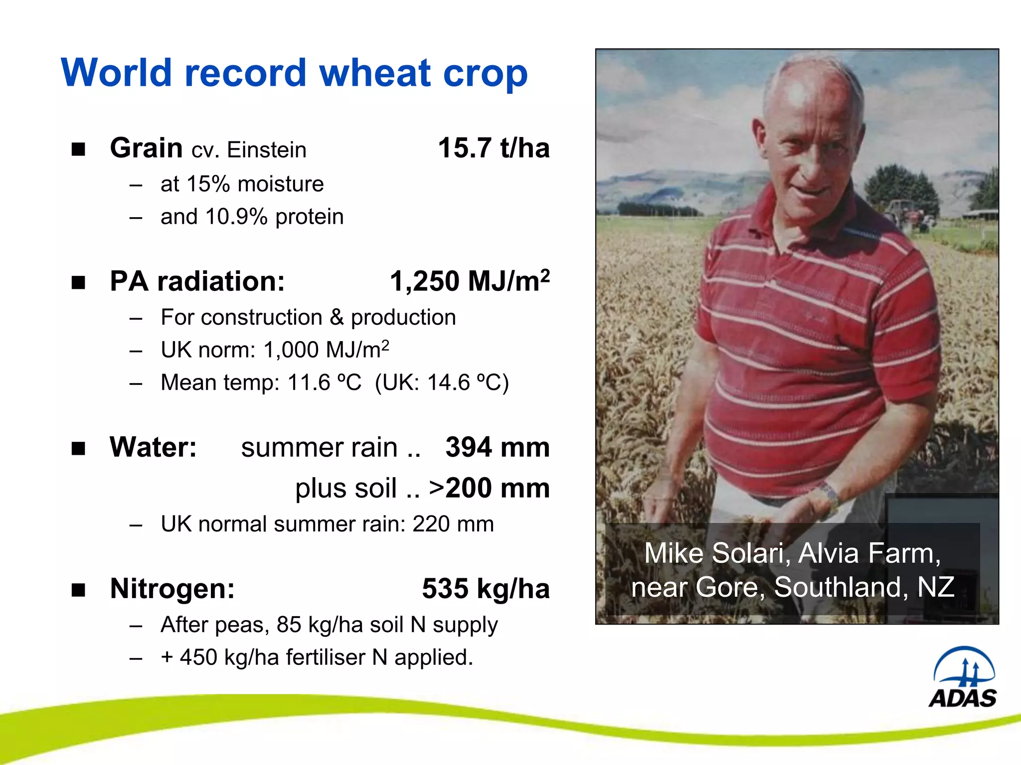 Clever science, smart farming - Roger Sylvester-Bradley (Adas) | PDF ...