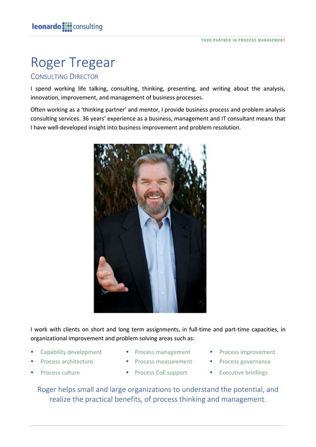 Roger Tregear (long form resume) | PDF
