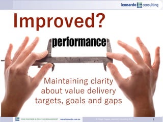 Sustaining improved organisation performance | PDF