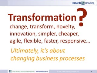 The process of transformation | PDF | Business | Business and Finance