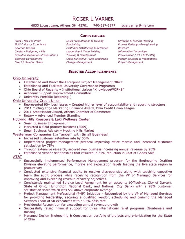 Resume _ Roger L. Varner II | PDF