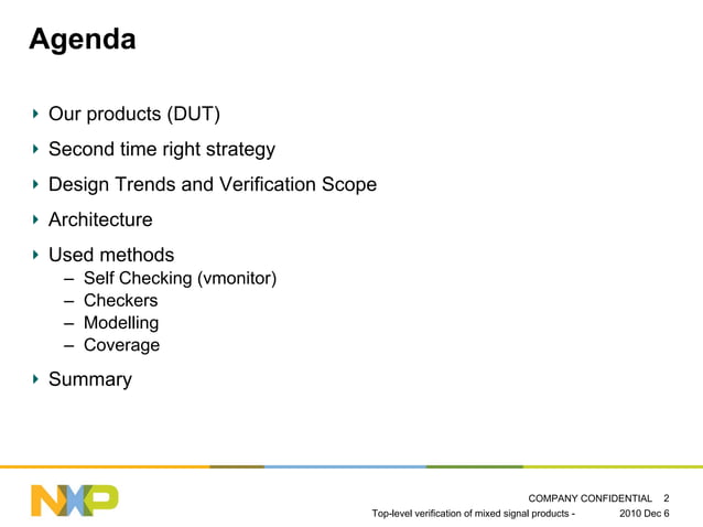 Advanced Methodologies Used for Top-Level Verification of Mixed Signal ...