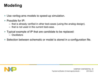 Advanced Methodologies Used for Top-Level Verification of Mixed Signal Products | PDF