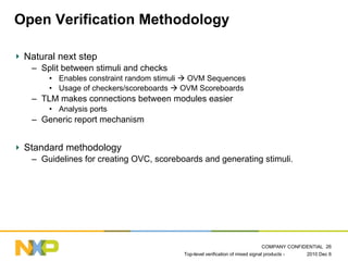 Advanced Methodologies Used for Top-Level Verification of Mixed Signal ...