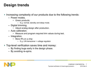Advanced Methodologies Used for Top-Level Verification of Mixed Signal ...