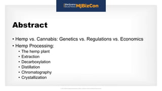 MJBiz Con: Leading Issues in Hemp Science | PPT