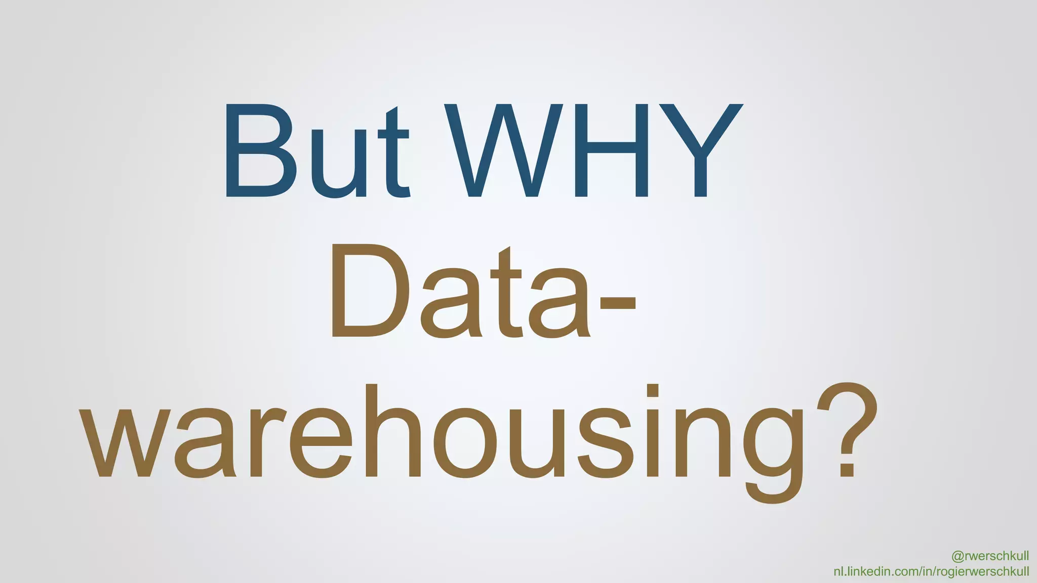 Cloud Data Warehousing presentation by Rogier Werschkull, including tips, best practices and a ...