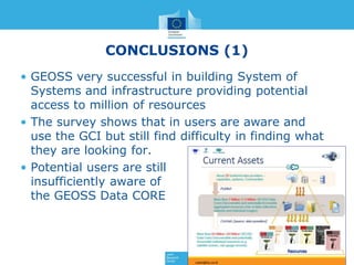 GEOSS Data CORE and GEOSS Common Infrastructure: awareness, involvement ...