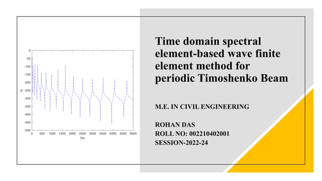 Time domain spectral element-based wave finite element method for periodic Timoshenko beam | PPT