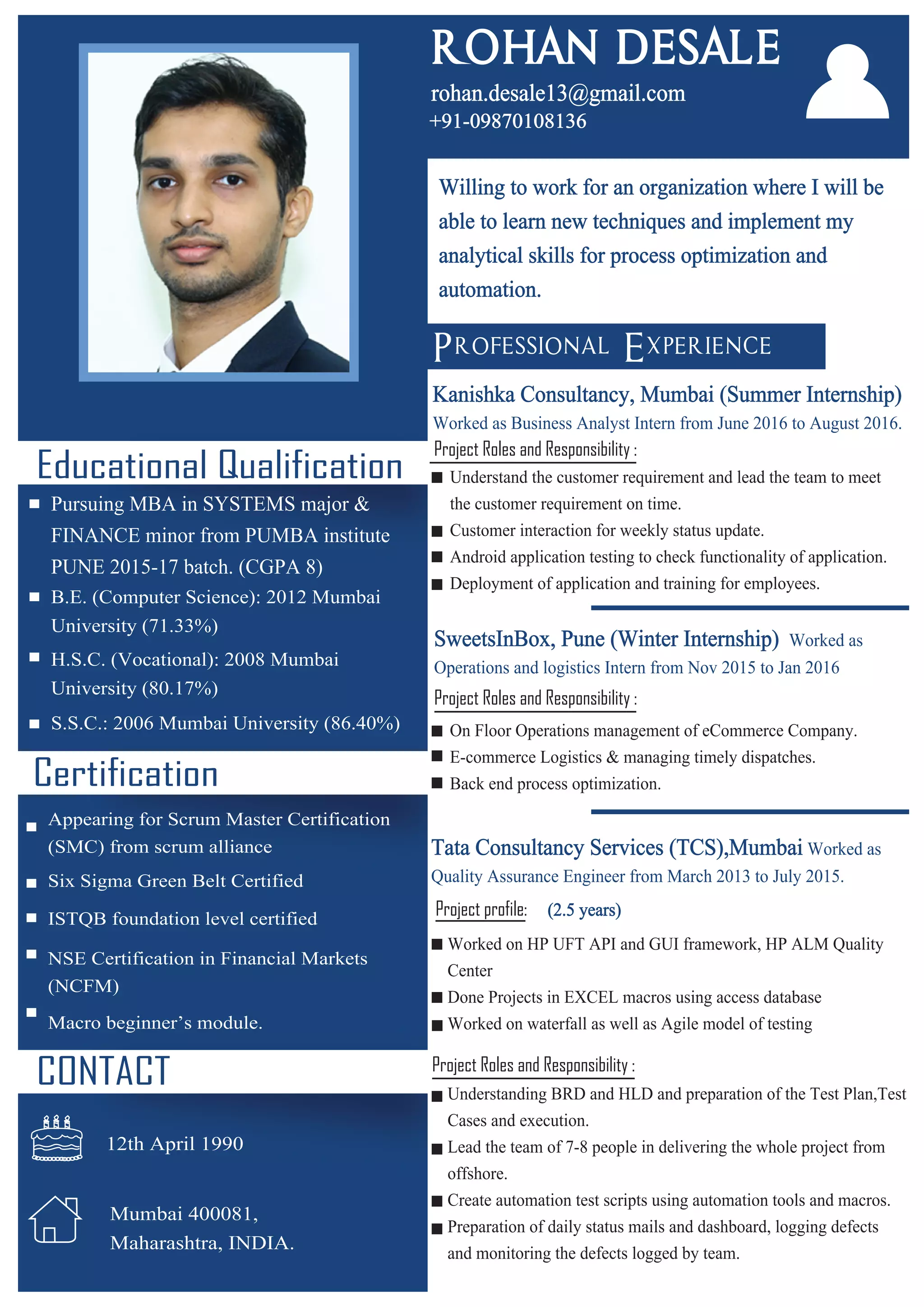 Rohan resume | PDF