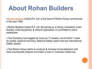 Rohan akriti ppt | PPTX | Developmental Sites | Real Estate