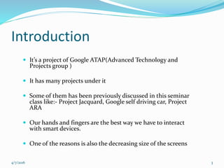 Project Soli by Google ATAP | PPT