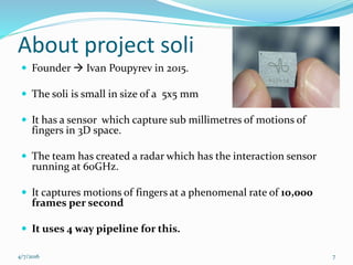 Project Soli by Google ATAP | PPT