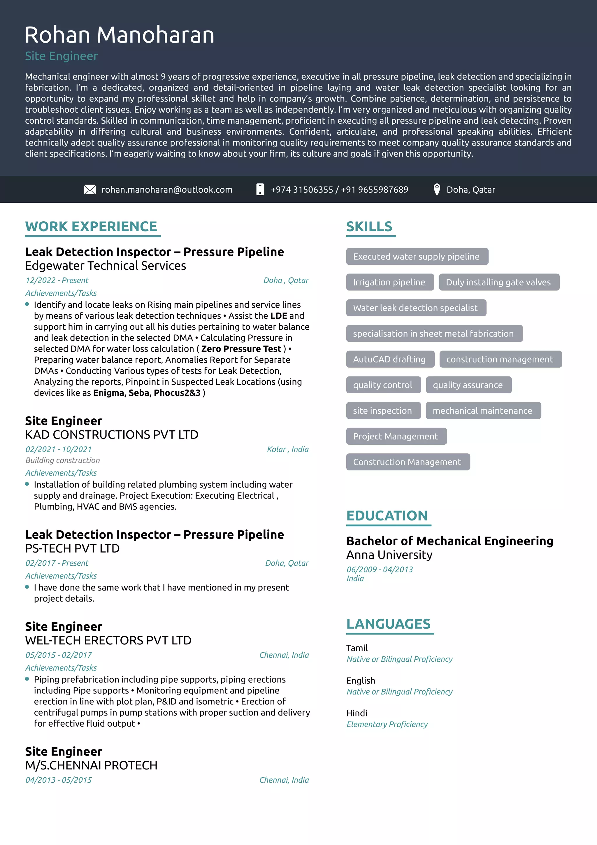 Rohan Manoharan.pdf | Construction Industry | Industries